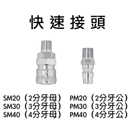*嚴選五金* 台灣現貨 馬上出貨 C式快速接頭 SM20 PM20 SM30 PM30 SM40 PM40 | 蝦皮購物