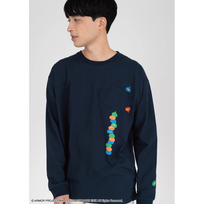 【現貨】日本品牌 Graniph x 勇者鬥惡龍 聯名款 史萊姆刺繡上衣 DQ+g T恤 スライムタワー | 蝦皮購物