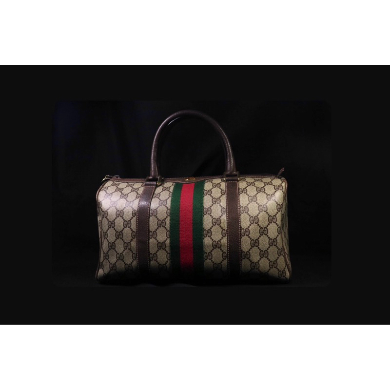 [On Sale]Gucci 波士頓包| Vintage Shelly Line Boston HandBag | 蝦皮購物