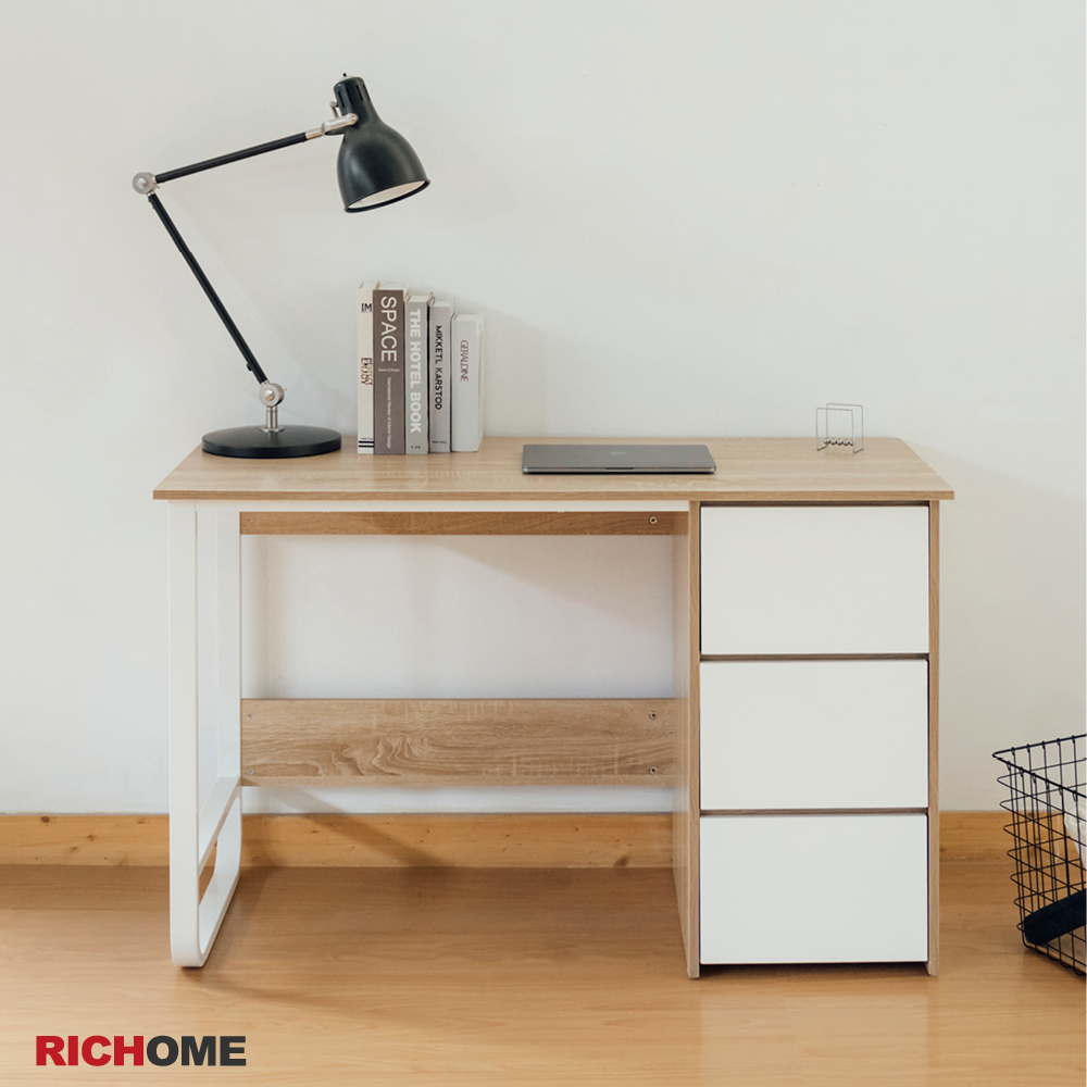 【RICHOME】福利品 DE-294 杜克3抽書桌 辦公桌 電腦桌 工作桌 主管桌 職員桌 書桌 | 蝦皮購物