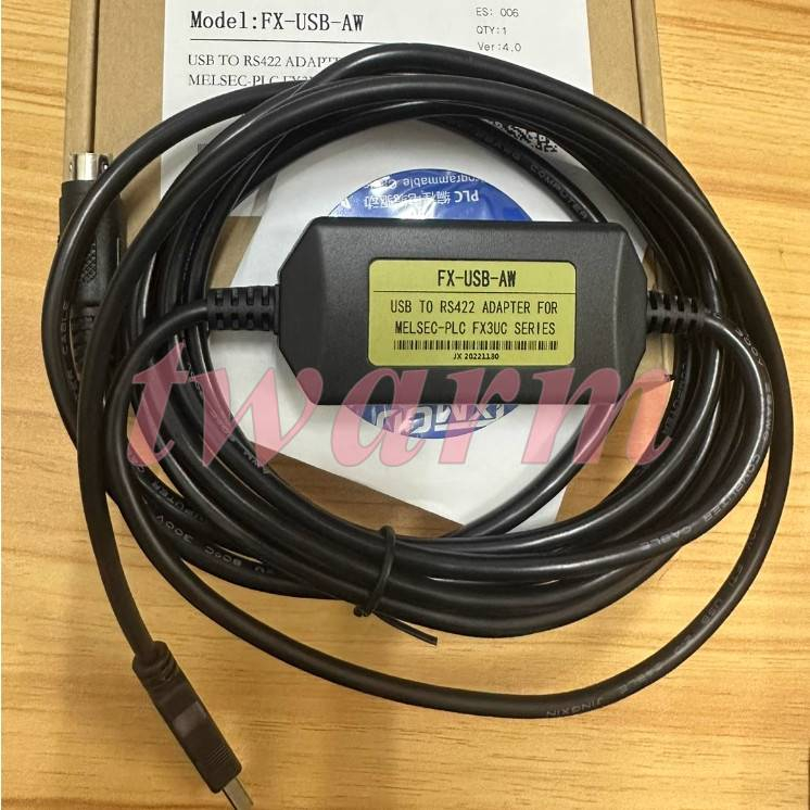 FX-USB-AW（ 黑色，高性能增強型 ）3M 下載線，FX3U/3GA/SU PLC編程電纜 | 蝦皮購物
