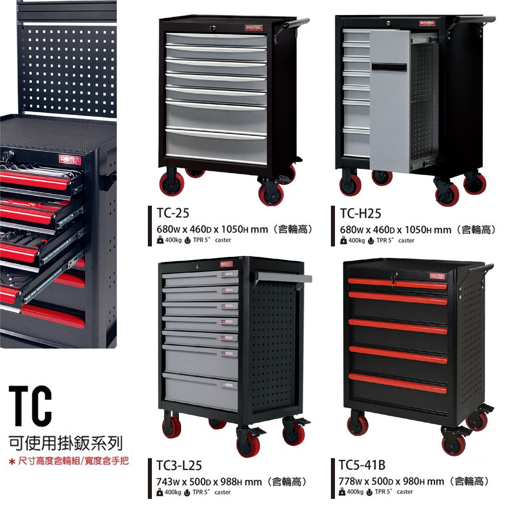 🔥免運🔥 樹德工具車 TC系列 荷重400KG 專業工具車 重型工具車 工作車 零件收納車 作業車 工廠 修車廠 | 蝦皮購物