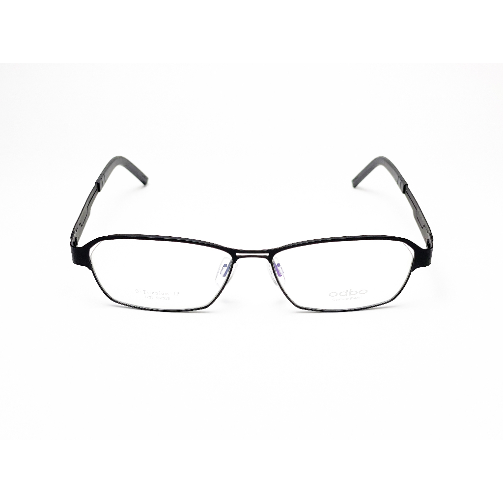 【全新特價】odbo 鈦金屬光學眼鏡鏡框 1757 C1 消光黑 輕量化無螺絲設計 | 蝦皮購物