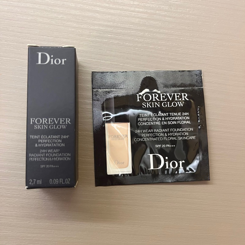 栗子美妝🌰｜Dior FOREVER 迪奧 超完美持久柔光粉底液 2.7ml 0.7ml 0N 1N 2N 試用包 小樣 | 蝦皮購物