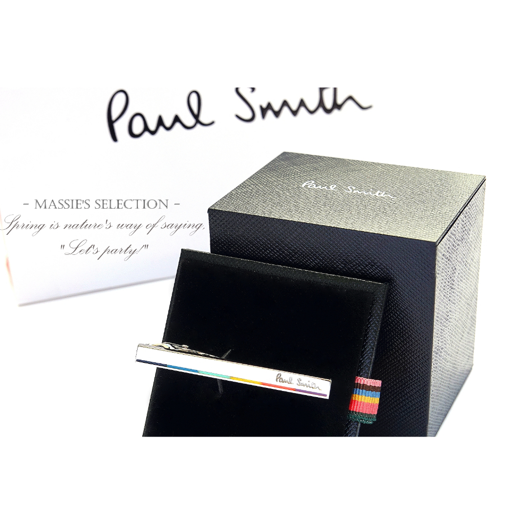 REPL) Paul Smith 領帶夾 經典條紋 銀色 彩色條紋領帶夾 銀色 條紋領帶夾 Tie Pin LX | 蝦皮購物