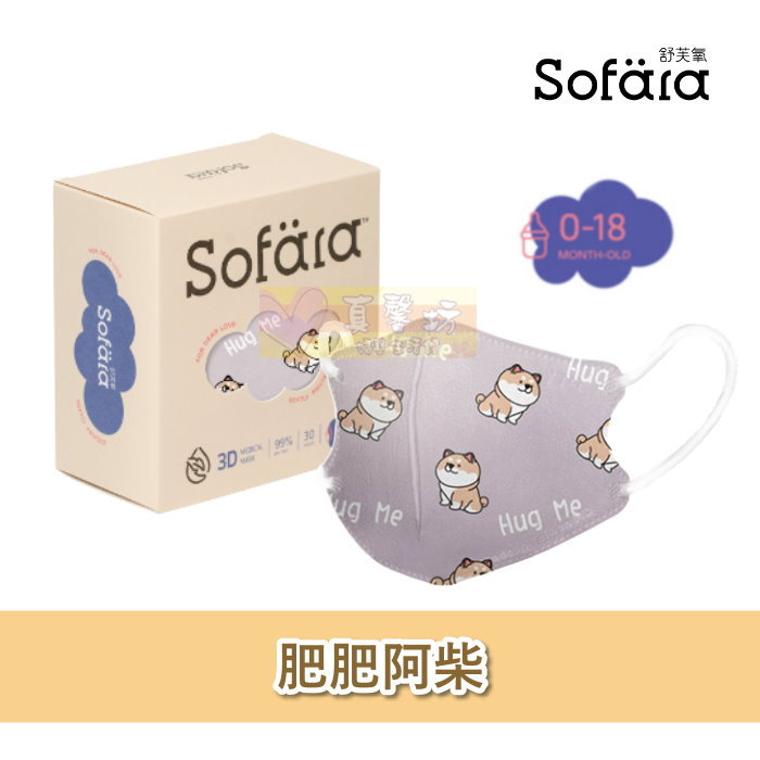 Sofara舒芙氧 嬰兒/迷你幼 3D立體醫療口罩(30入) - 兒童口罩/嬰兒口罩/拋棄式/3D口罩 | 蝦皮購物