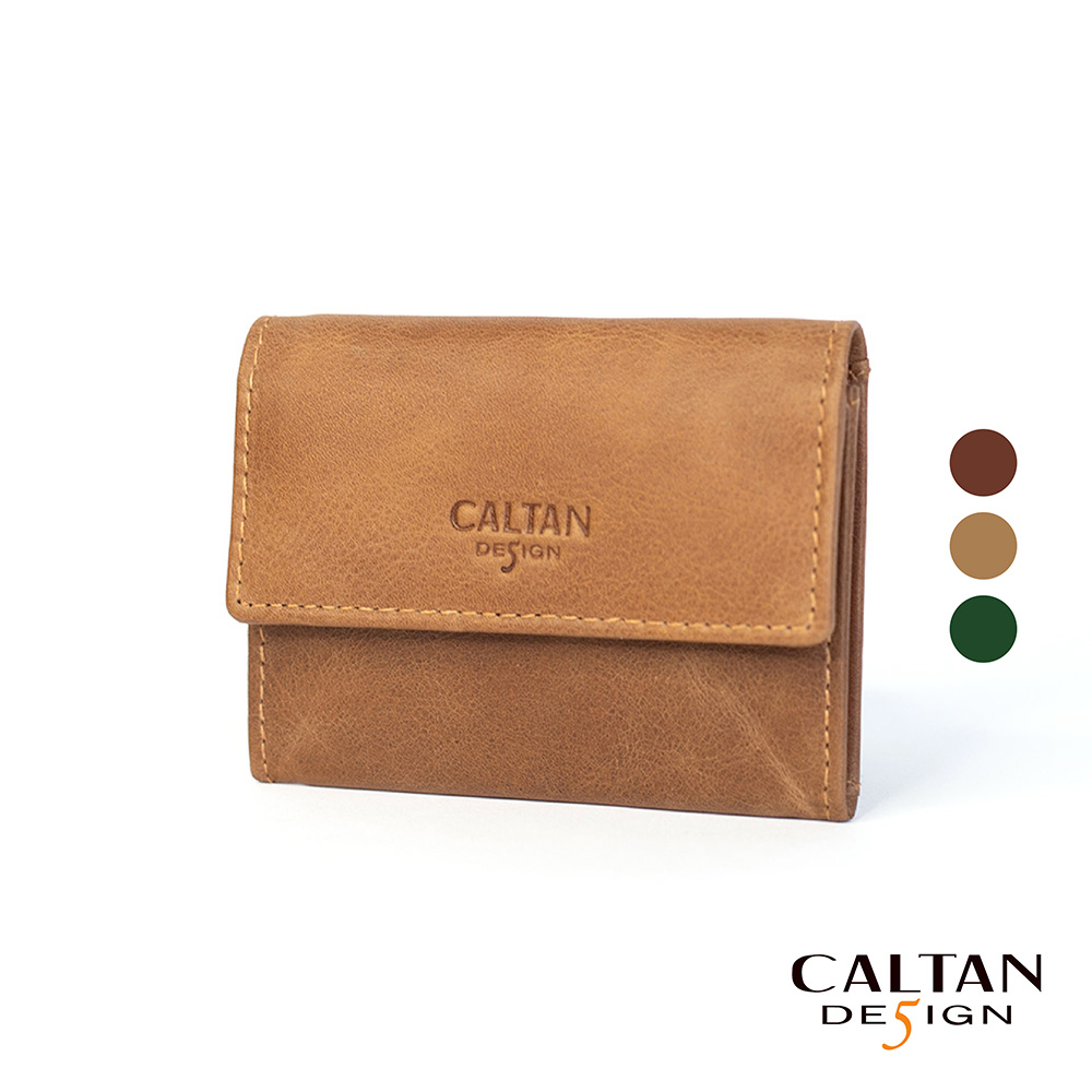 【CALTAN】真皮扣式零錢卡片夾-075012 三色 | 蝦皮購物