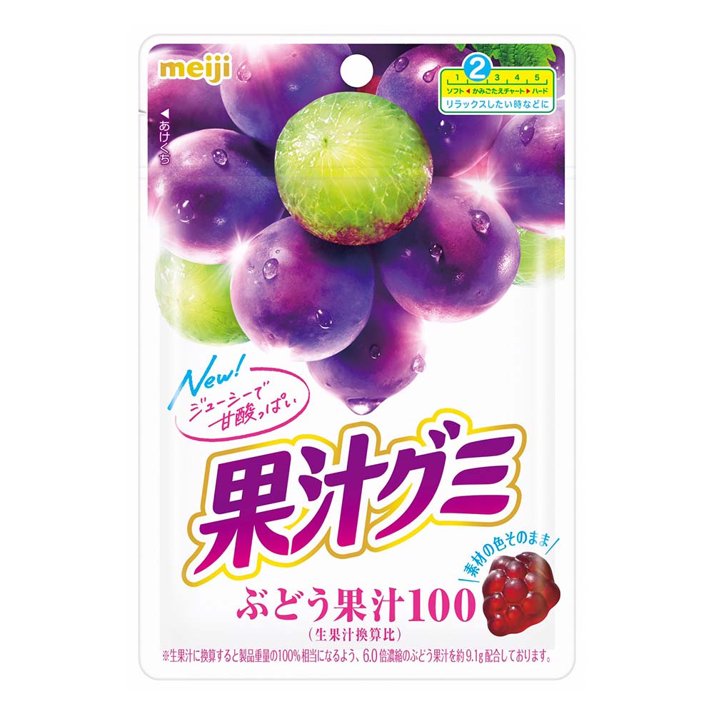 meiji明治 果汁QQ軟糖-葡萄口味 54g【Donki日本唐吉訶德】果汁軟糖 果汁100 QQ糖 果汁百分百 | 蝦皮購物