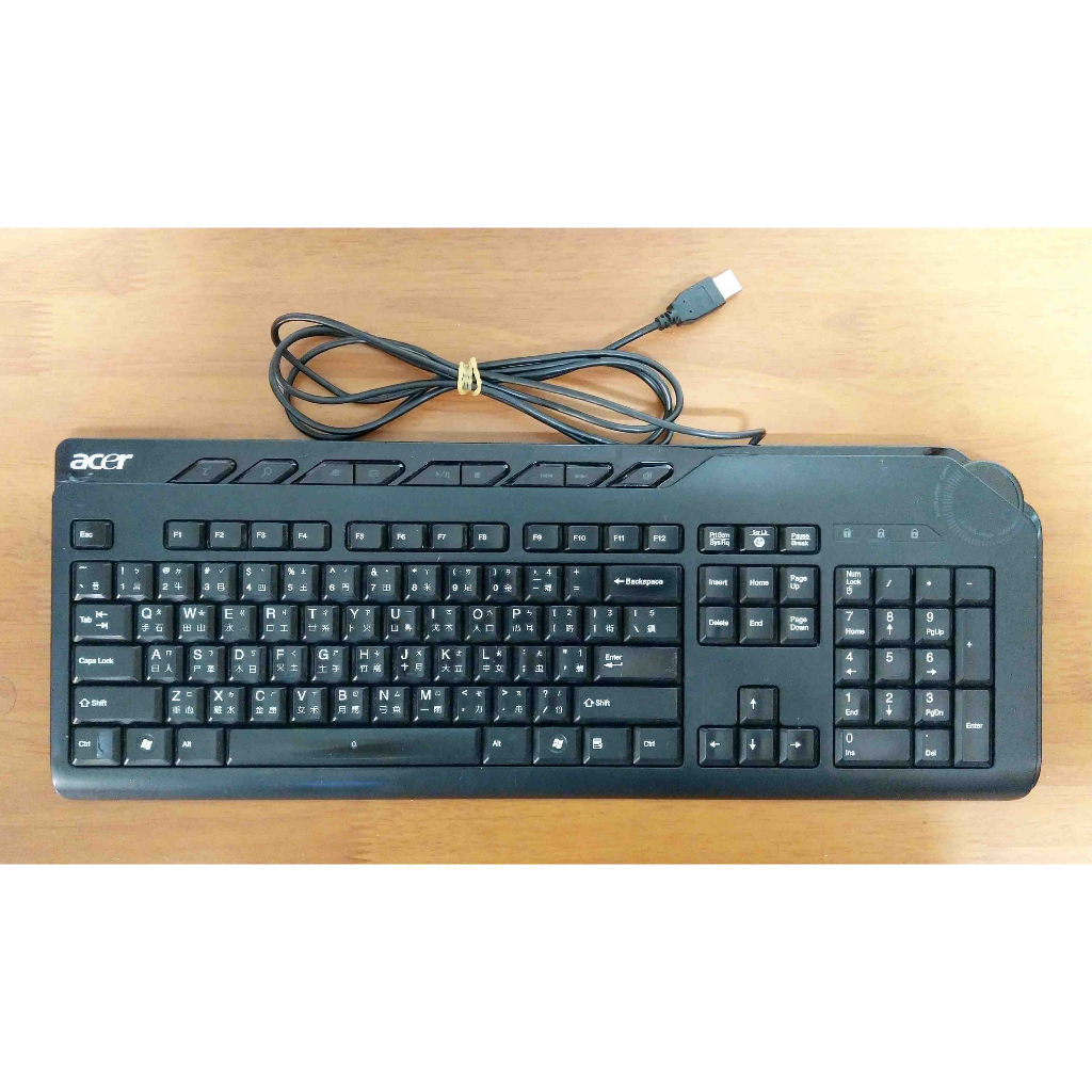 ACER 宏碁 SK-9625 鍵盤 原廠鍵盤 多媒體鍵盤 中文鍵盤 USB介面 USB鍵盤 (無段可調音量控制旋鈕) | 蝦皮購物