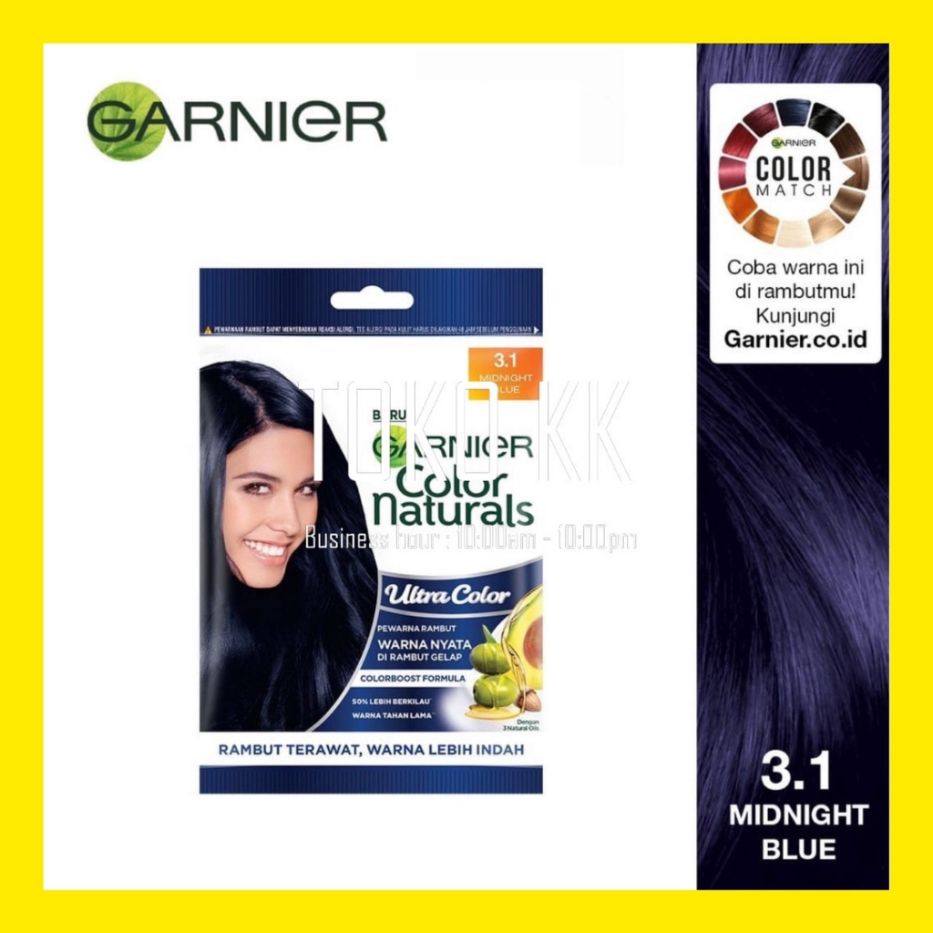 Garnier Color semir rambut pewarna KBT89 MIDNIGHT BLUE | 蝦皮購物