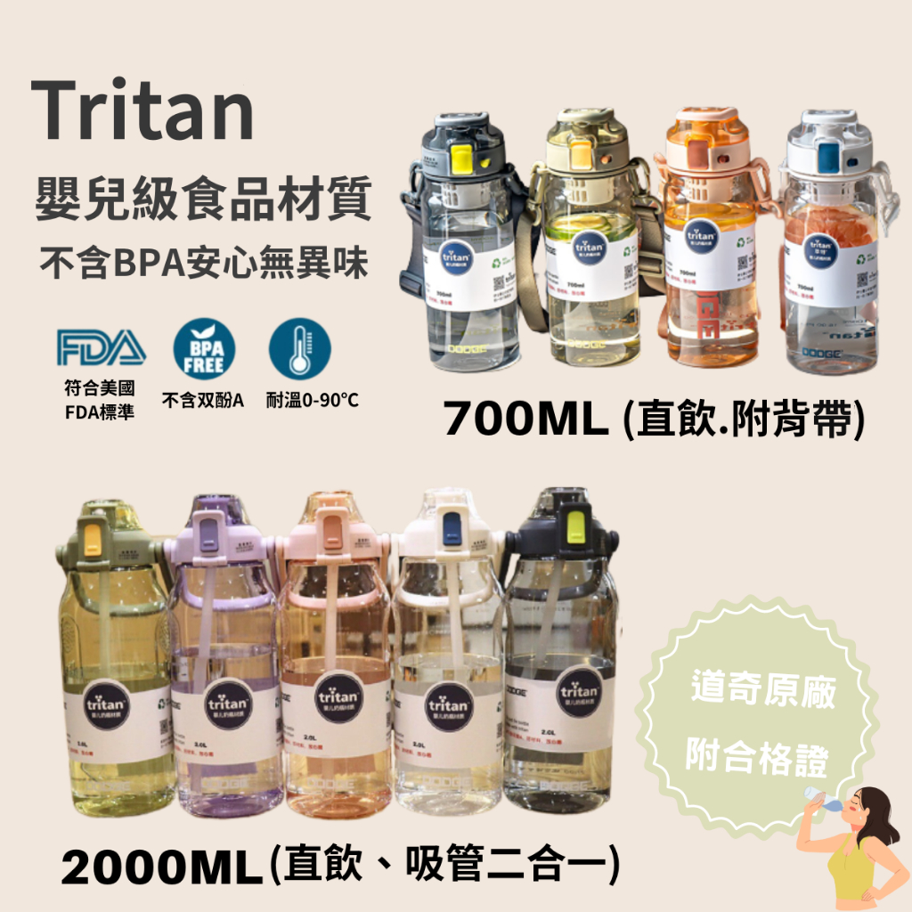 ⭐️台灣正品⭐️運動水壺 2000ml/700ml 超大容量tritan水壺 吸管水壺 刻度運動水壺 提手水壺 | 蝦皮購物