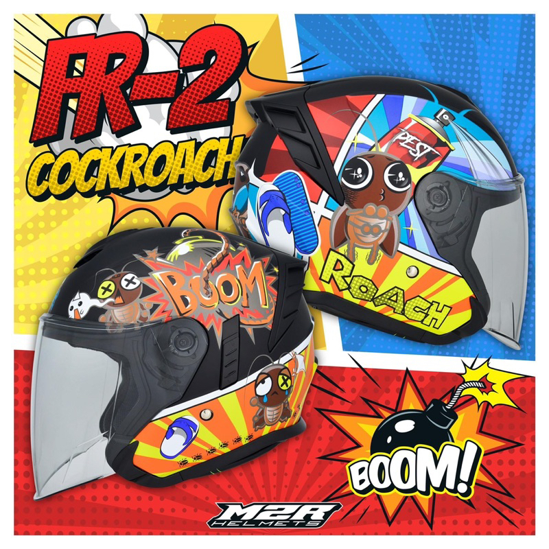 M2R 安全帽 3/4罩 FR2 紀念版 CNS加強型 #19 蟑螂 消光黑 熊貓二代安全帽 | 蝦皮購物