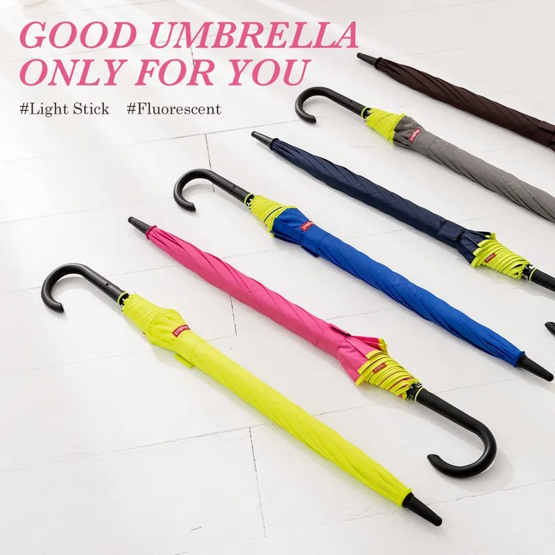 [雨傘王南崁] 《BigRed 螢光無敵》25吋自動直傘 安全傘 螢光 彈性 玻璃纖維 快乾 輕量_終身免費維修 | 蝦皮購物