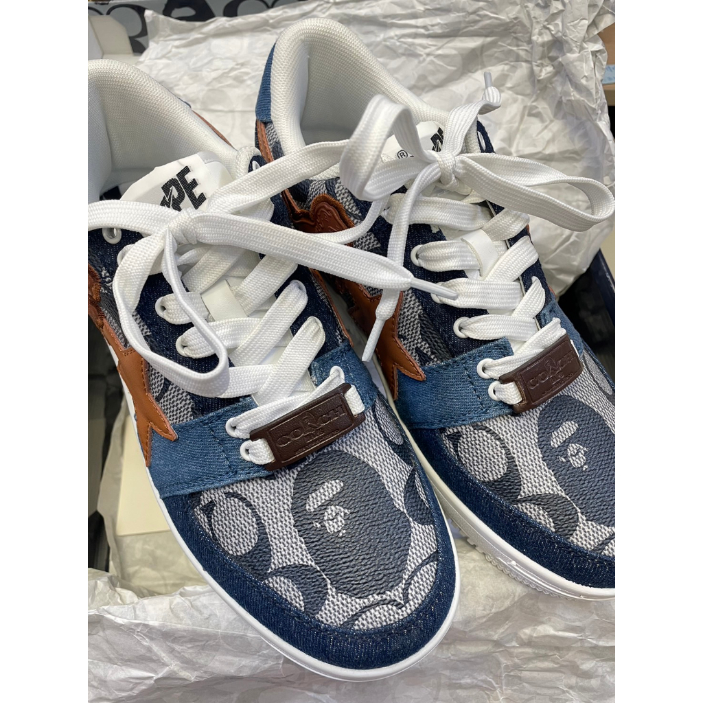 【全新】A Bathing ape Bape sta x coach 聯名鞋款 US7/25CM | 蝦皮購物
