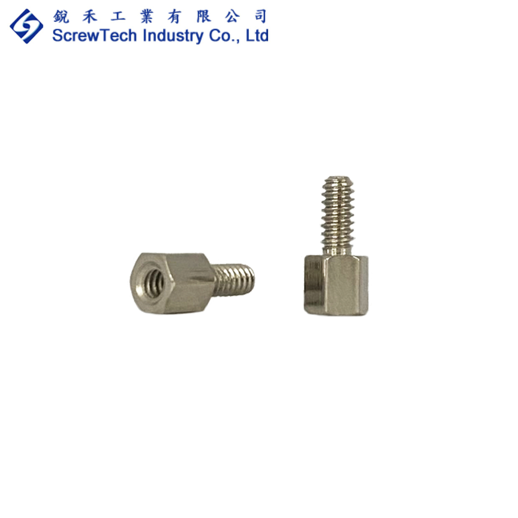 【銳禾】#4-40x6.35x4.78 六角柱 圓孔 機械牙 鍍鎳 100入 特殊螺絲 SMMI040111-D20N | 蝦皮購物