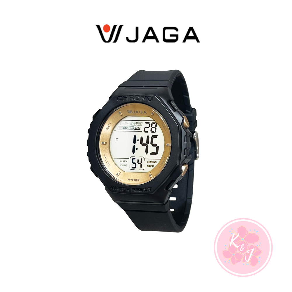 【JAGA捷卡】K&J SHOP 冷光電子錶 Digital Watch 台灣廠商 學生 當兵 防水 潛水 M1135 | 蝦皮購物
