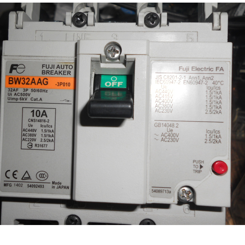 富士FUJI無熔絲開關BW100AAG BW32AAG斷路器 3P 3-100A軌道型BW50SAG匯流排 BH型 | 蝦皮購物