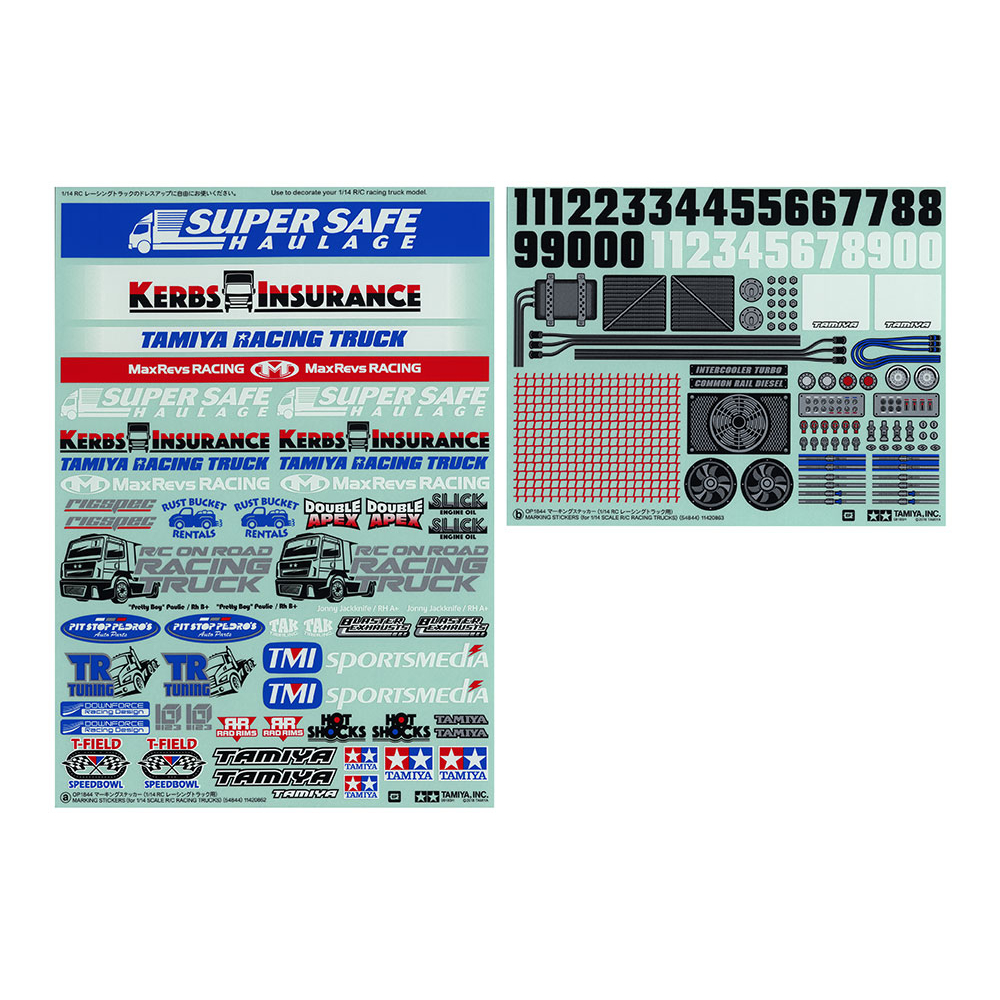 田宮TAMIYA 54844-- 1/14 R/C RACING TRUCKS 專用貼紙 | 蝦皮購物