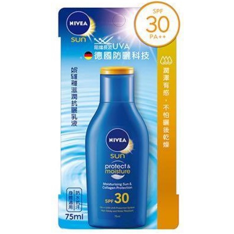10%蝦幣/電子發票 公司貨【NIVEA 妮維雅】滋潤抗曬乳液 75ml 效期2026.03【淨妍美肌】 | 蝦皮購物