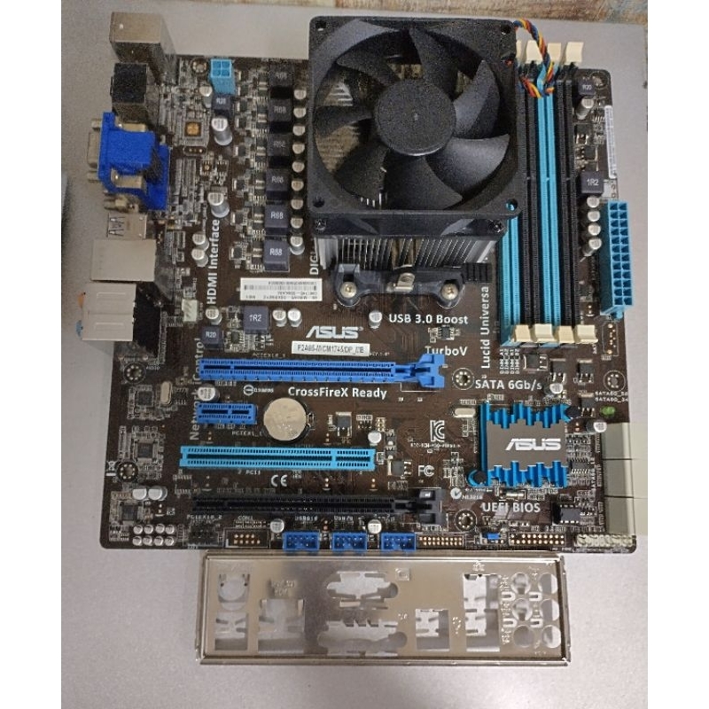 //二手良品// ASUS 華碩 F2A85-M/CM1745/DP_MB FM2腳位 主機板 : 附檔板+風扇 | 蝦皮購物