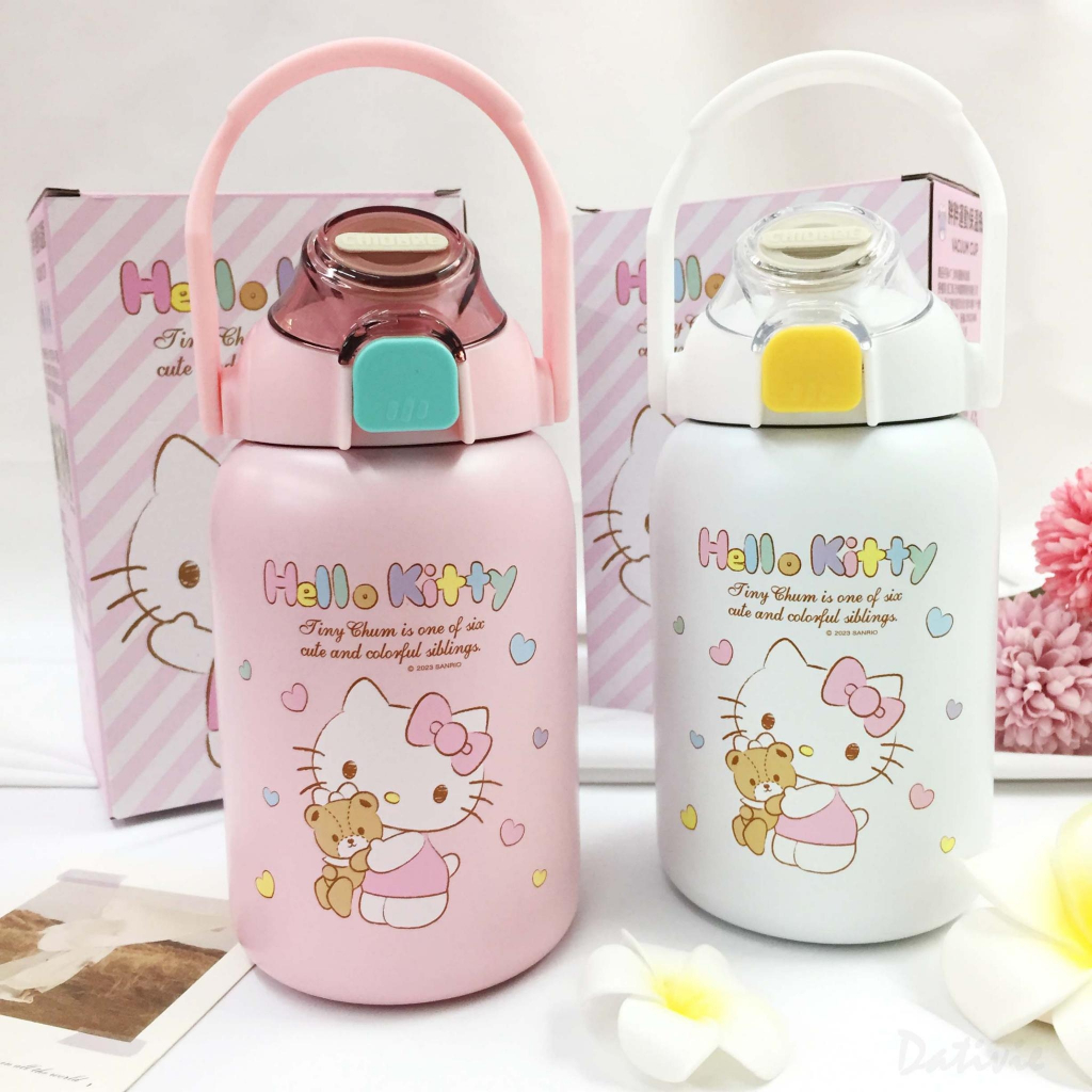 【台灣現貨】三麗鷗 HELLO KITTY 直飲/吸管兩用 304不鏽鋼保溫瓶 850ml 大容量輕量運動胖胖瓶 | 蝦皮購物