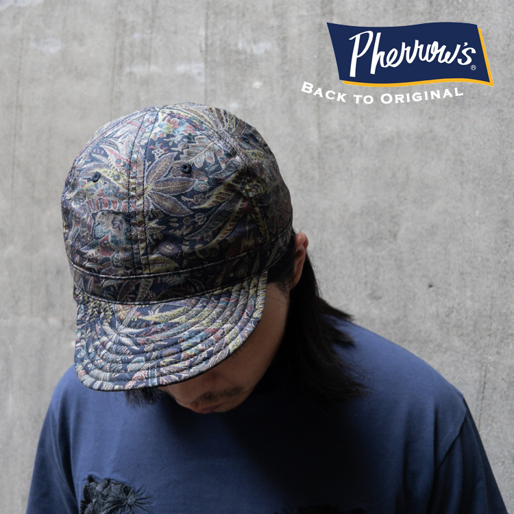 [BTO]日本【Pherrows】#23S-PWCC2 有機棉防撕裂花草圖樣機修帽/戰俘帽POW Cap | 蝦皮購物
