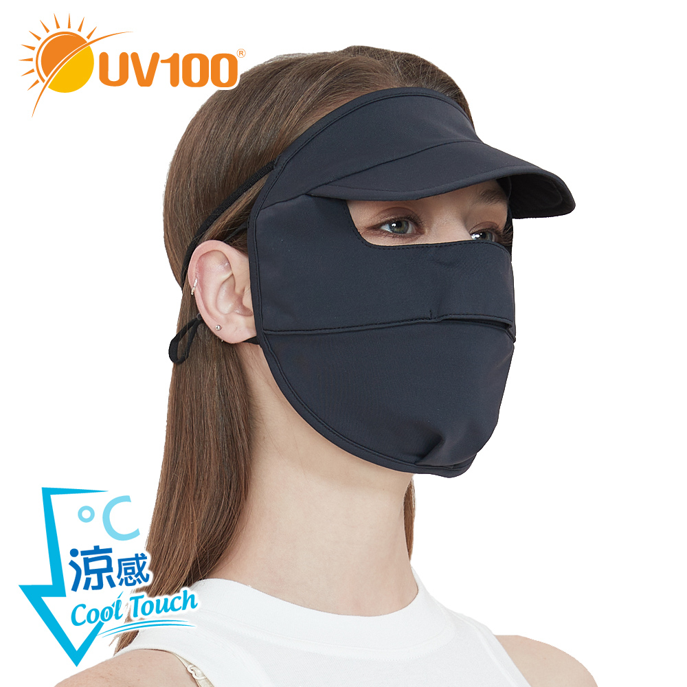 【UV100】防曬 抗UV-Apex戶外涼感彈性透氣小帽簷面罩(LB23501) | 蝦皮購物