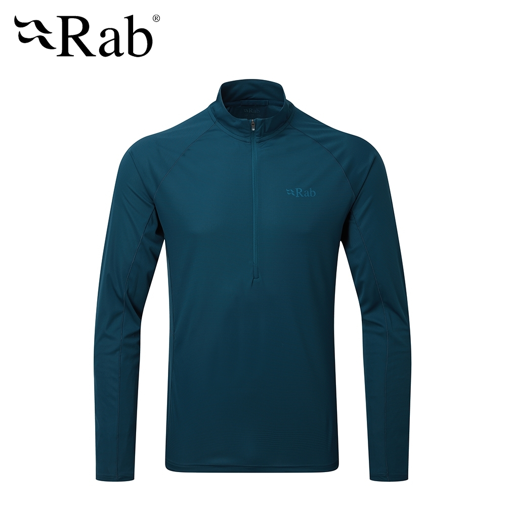 伊凱文戶外 Rab Pulse LS Zip 男款 排汗衣-墨藍 有發票 | 蝦皮購物