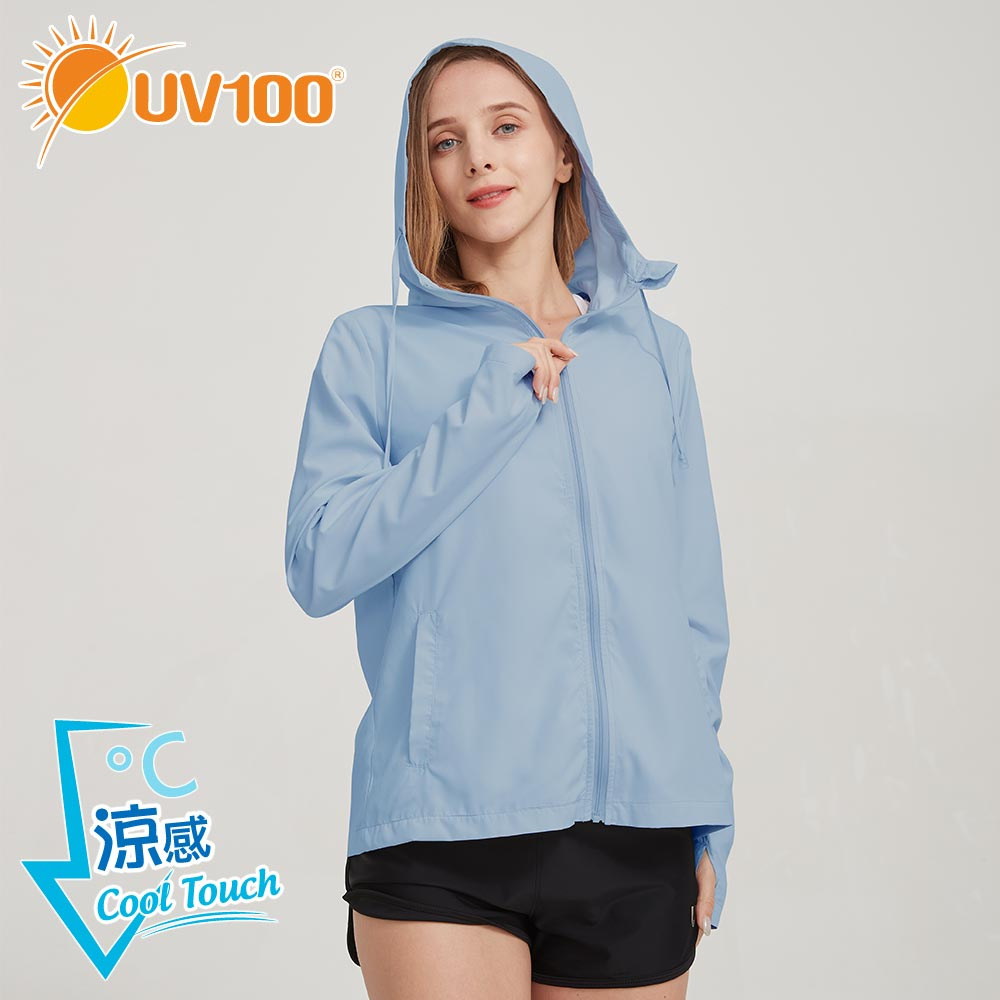 【UV100】防曬 抗UV-冰絲輕量連帽外套-女(AA21561) 蝦皮獨家 | 蝦皮購物