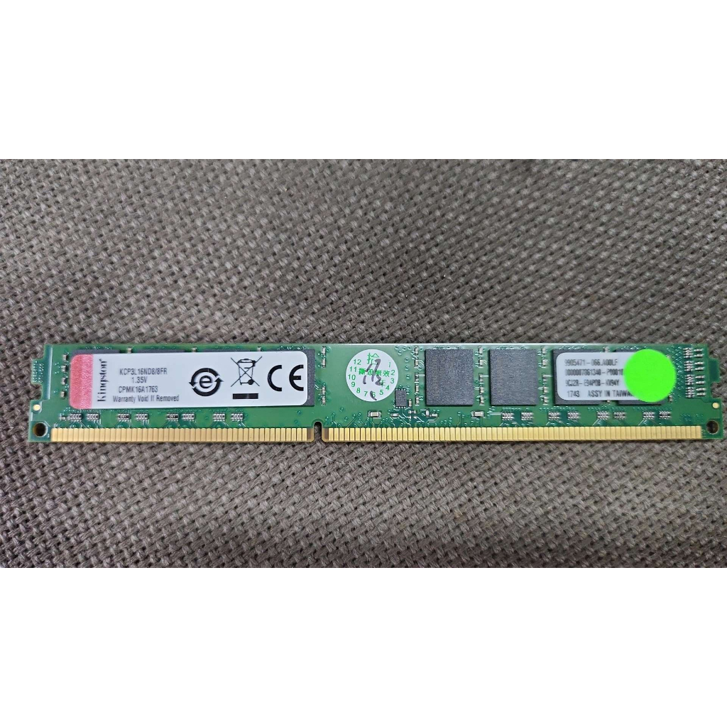 含稅 金士頓 DDR3 1600 8GB 終身保固 KCP3L16ND8/8FR 10R288 | 蝦皮購物