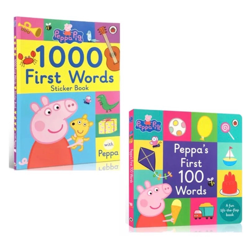 正版 Peppa 1000 First Words sticker book貼紙書/ First 100 Words | 蝦皮購物