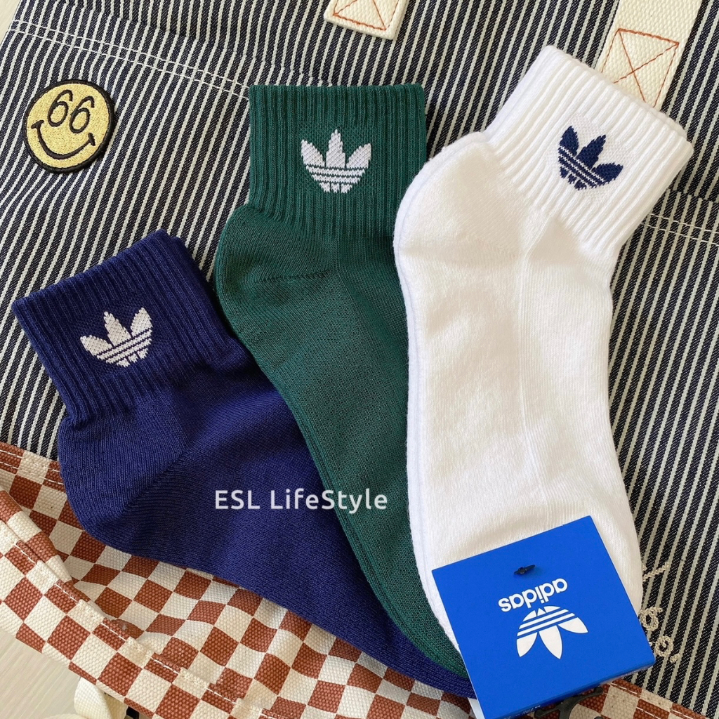 adidas 愛迪達 三葉草 黑 白 襪子 三入組 踝襪 運動襪 FT8529 FM0643 IU2699 HY1006 | 蝦皮購物