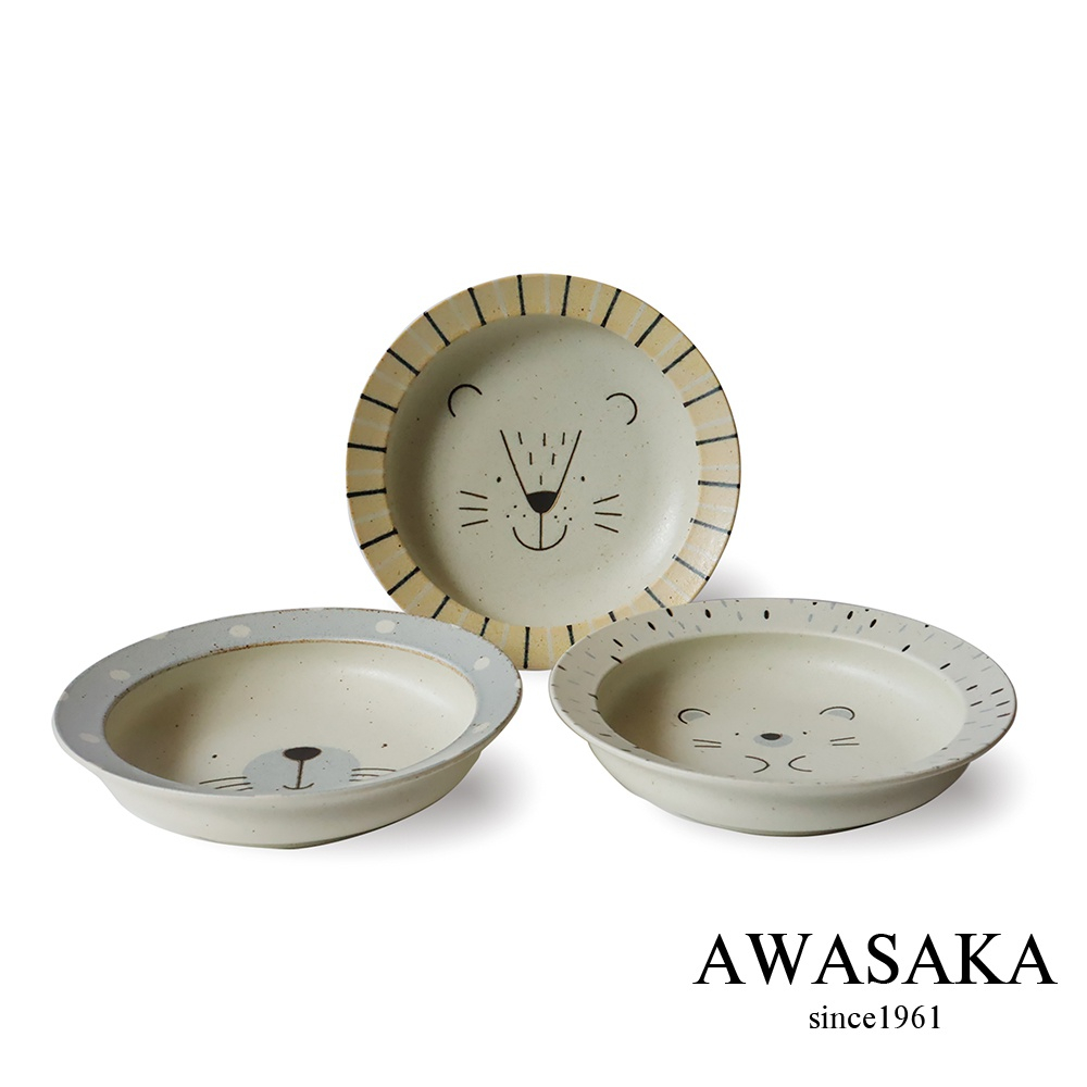 【AWASAKA粟坂】Mogu Mogu 萌萌動物湯盤3入組《屋外生活》盤子 深盤 湯盤 戶外 野餐 拍照 | 蝦皮購物