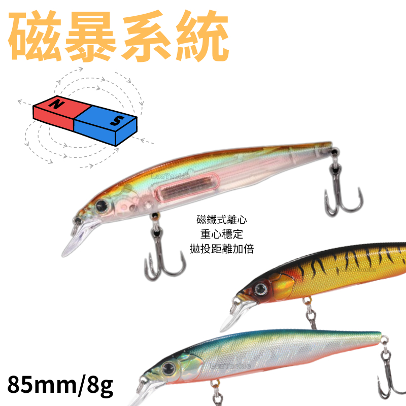 【LUZ路亞】【現貨】最新 磁暴系統米諾 8g 三間 遠投 浮水米諾 路亞假餌 假餌 路亞軟蟲 顫泳 VIB 鐵板 根魚 | 蝦皮購物
