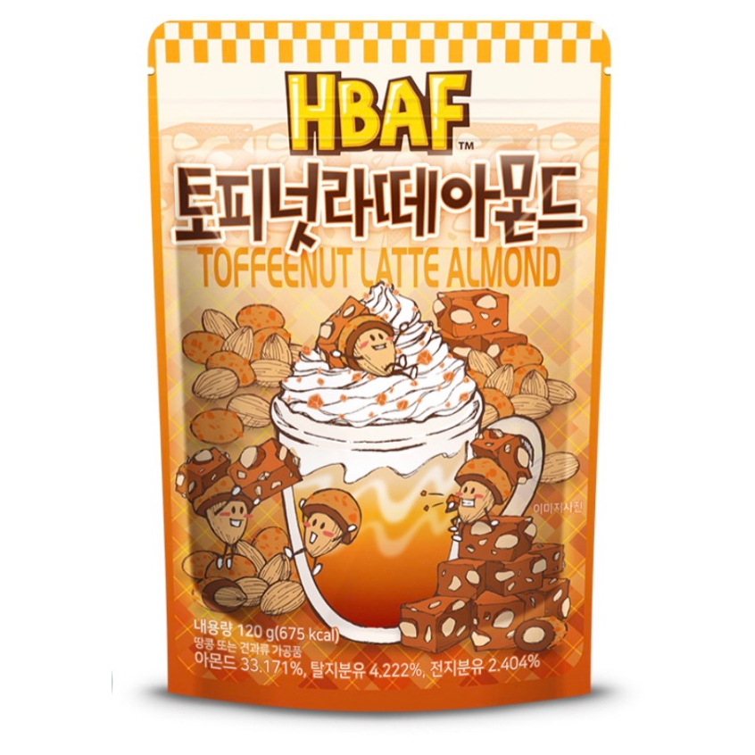 台灣現貨 大包 HBAF 190g 210g 韓國杏仁 大包 中包 40g大隨身包 多種口味! 杏仁果 花生 | 蝦皮購物