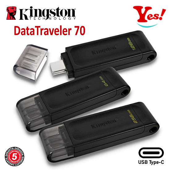 【Yes！公司貨】Kingston 金士頓 DT70 64G 128G 256G OTG USB-C Type-C隨身碟 | 蝦皮購物