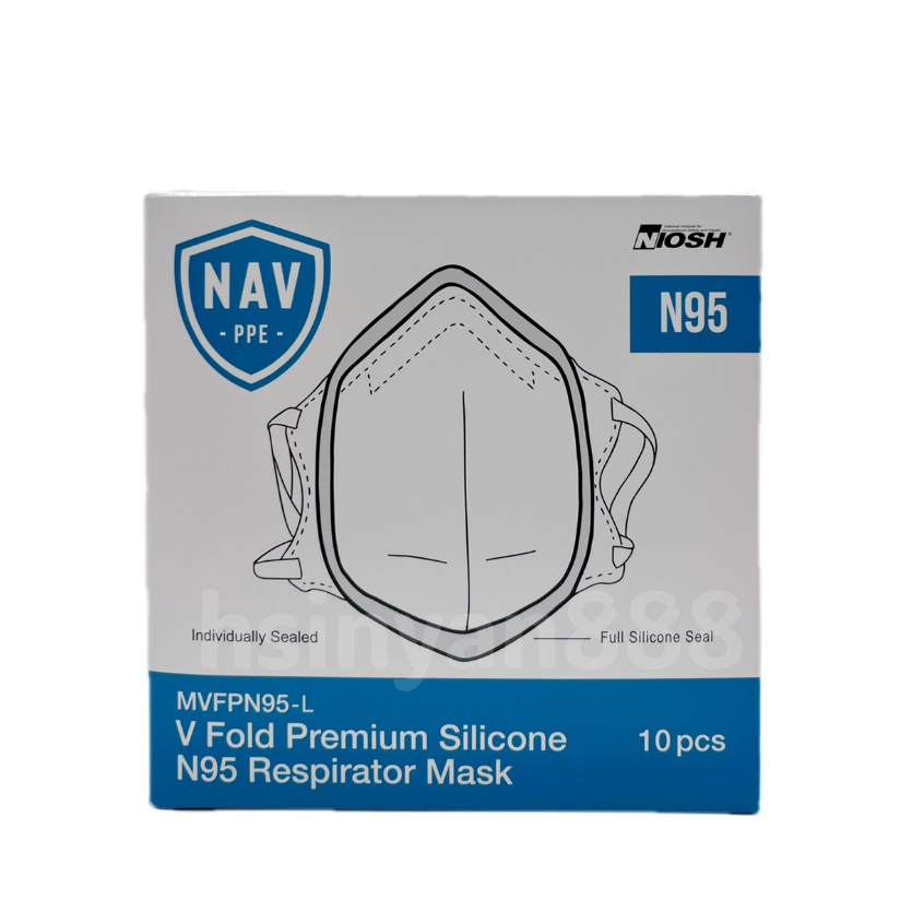 NAV V-FOLD N95美規工業用口罩 頭戴式 10/盒 | 蝦皮購物