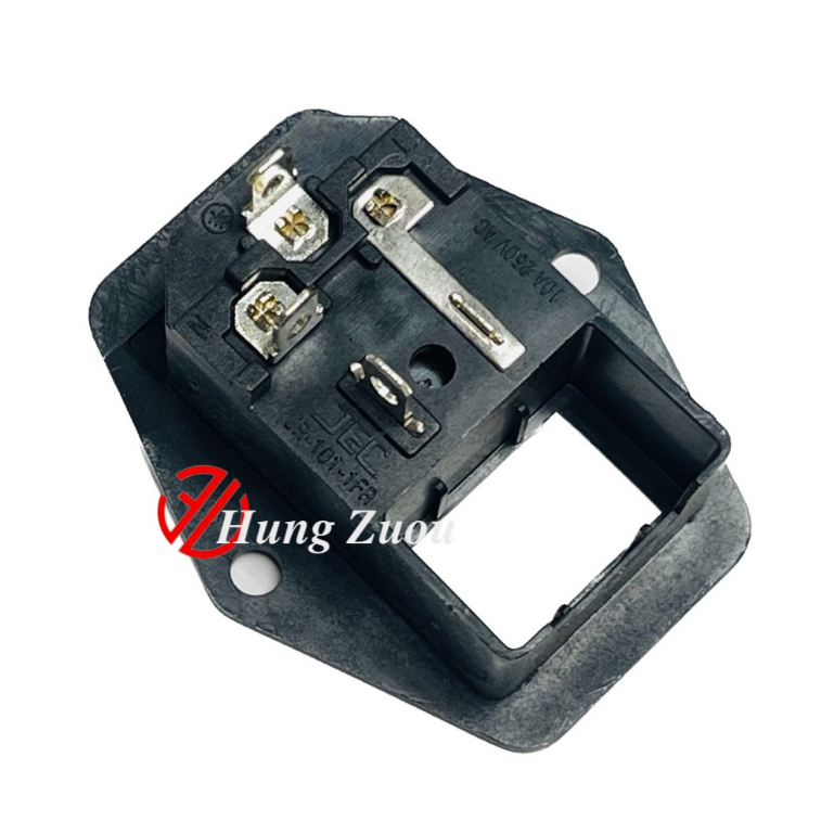 【弘宙】三合一AC插座 JEC JR-101-1FR 鎖式（有耳） 開關(帶燈)+內藏保險絲座 | 蝦皮購物