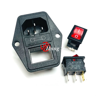 【弘宙】三合一AC插座 JEC JR-101-1FR 鎖式（有耳） 開關(帶燈)+內藏保險絲座 | 蝦皮購物