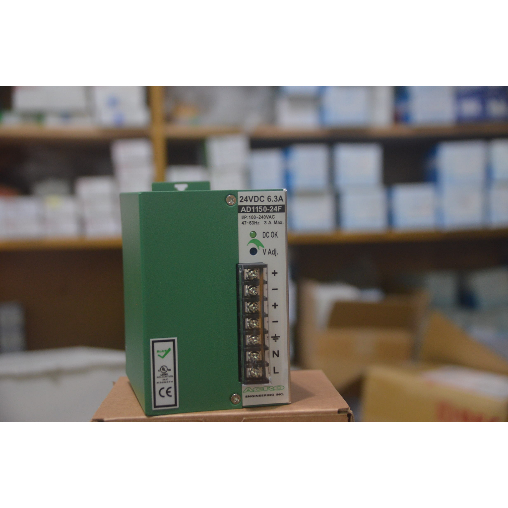 艾可 台製 AD1150-24F 軌道式電源供應器 150W 24V 螺絲接點 金屬外殼. | 蝦皮購物