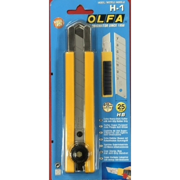 日本 OLFA 特大型美工刀 H-1型 大型 HB-5B HBB-5B 黑刃 刀片 25mm | 蝦皮購物