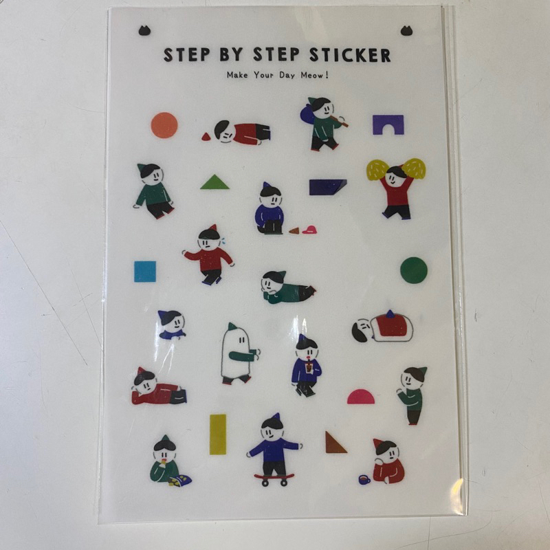 幾何圖形 小人 貼紙 step by step sticker | 蝦皮購物