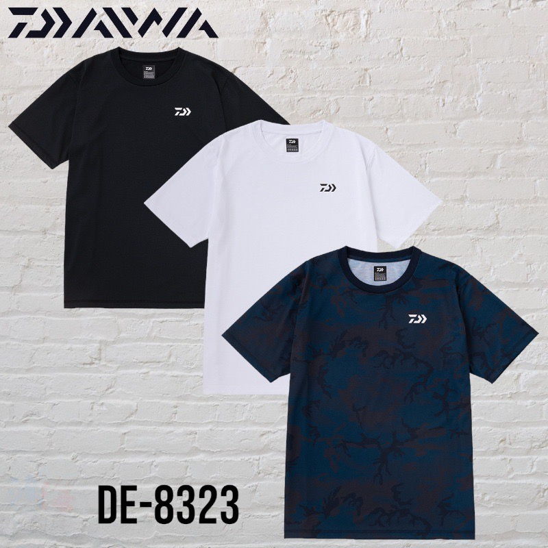 中壢鴻海釣具《DAIWA》 DE-8323 黑色吸水速乾短袖上衣 23年款 | 蝦皮購物