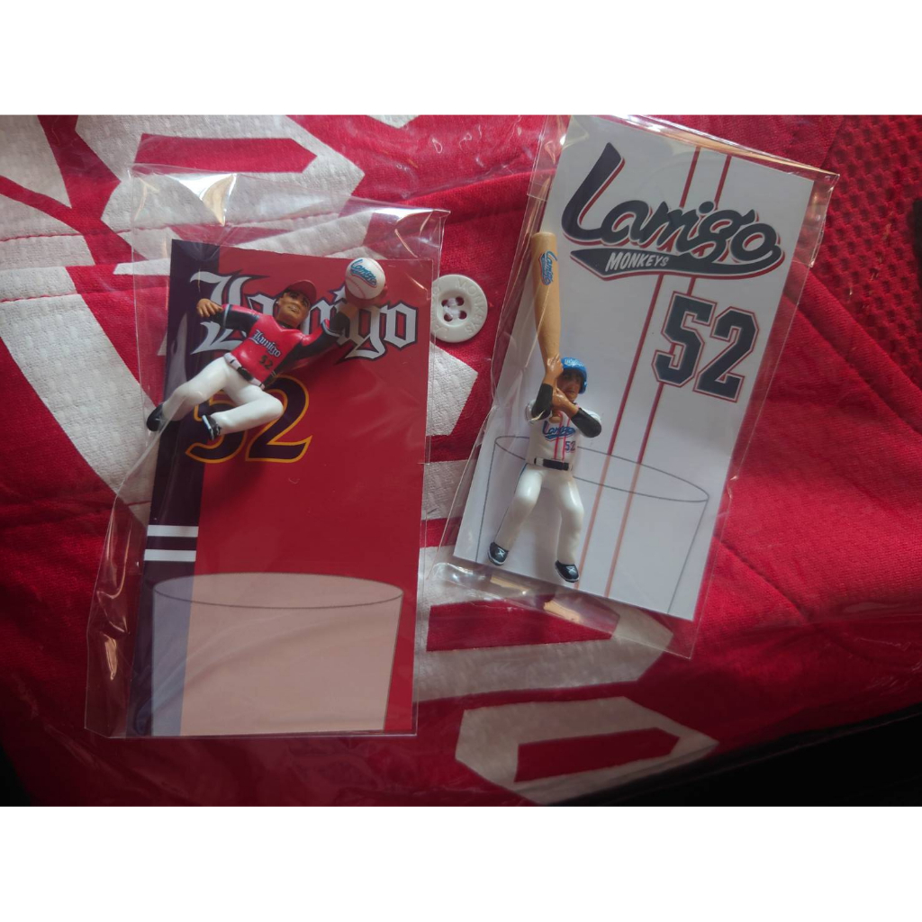 全新絕版 陳金鋒 52號 杯緣公仔 台灣巨砲 Lamigo 主場白 假日紅 ARMY 阿迷趴造型眼鏡 | 蝦皮購物