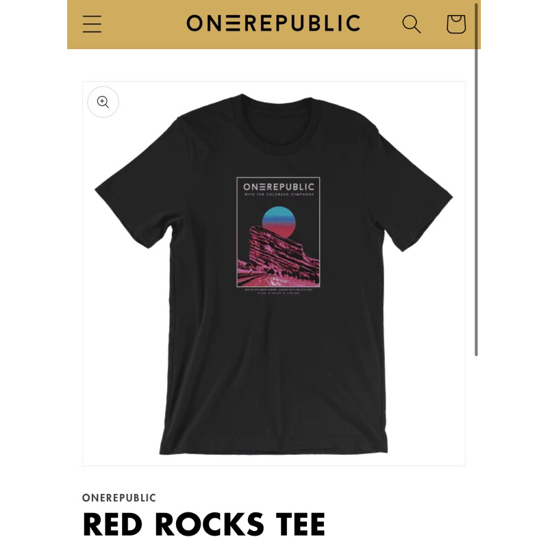OneRepublic 共和世代 官方週邊 Redrocks t-shirt | 蝦皮購物