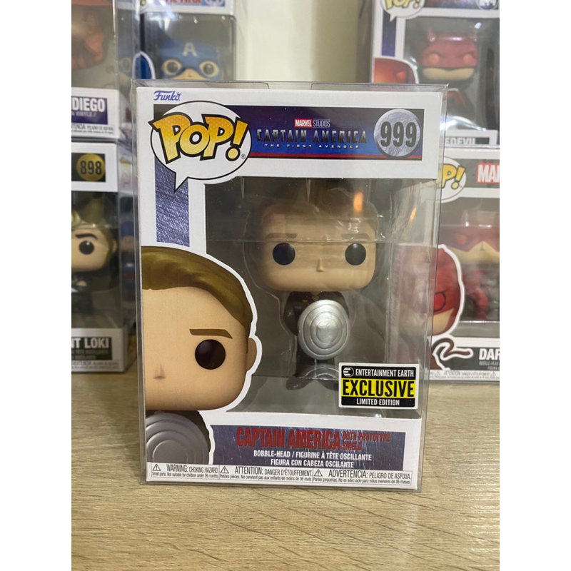 FUNKO POP 999 美國隊長 拿初版盾 美國通路限定貼紙 漫威 正版 | 蝦皮購物