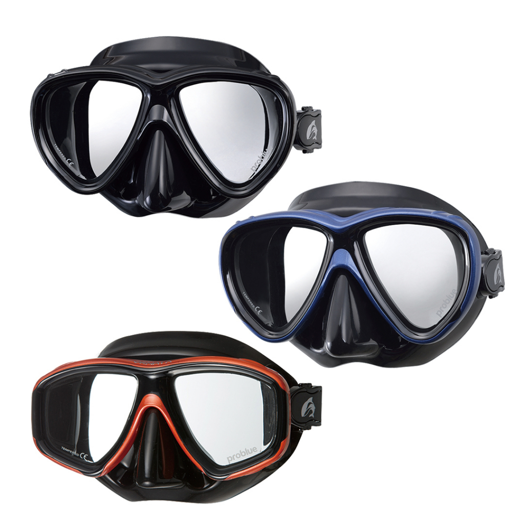 problue MS-252B Ornata 可更換近視鏡片 專業型 黑矽膠雙面鏡 | 蝦皮購物