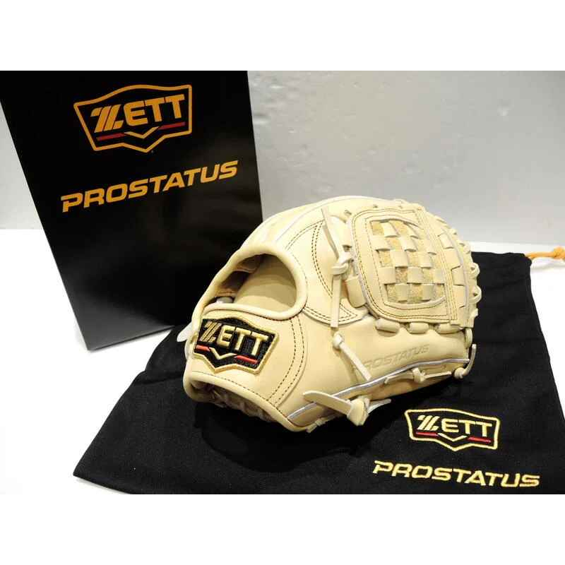 ~日本進口，日本製~ZETT PROSTATUS 硬式用 棒壘球野手手套 源田壯亮式樣 奶油色(BPROG566) | 蝦皮購物