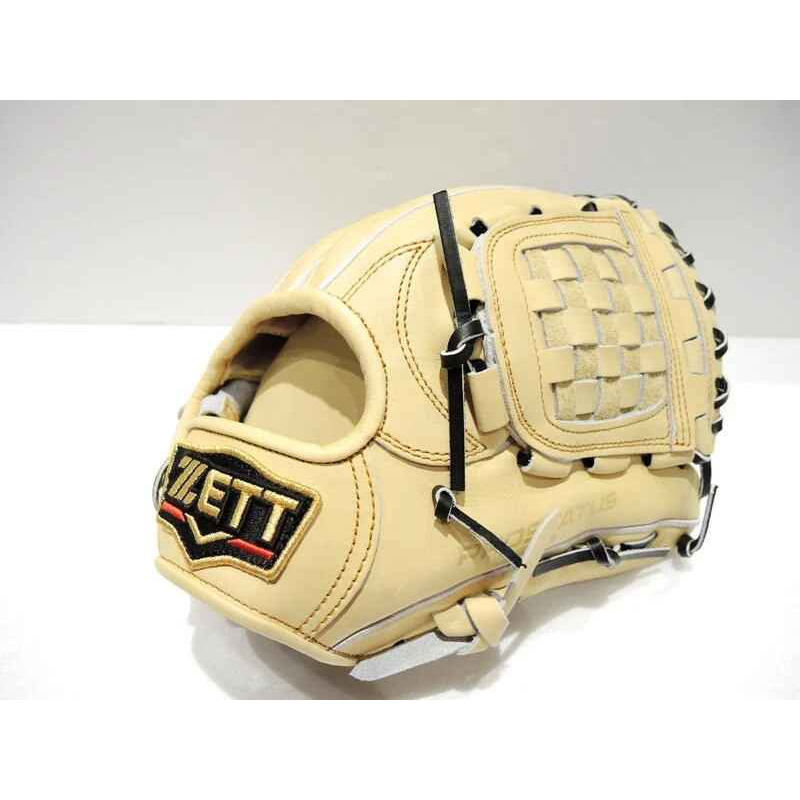 ~日本進口，日本製~ZETT PROSTATUS 金標 棒壘球野手手套 棋盤檔 源田式樣 奶油/黑(BRGB30566) | 蝦皮購物