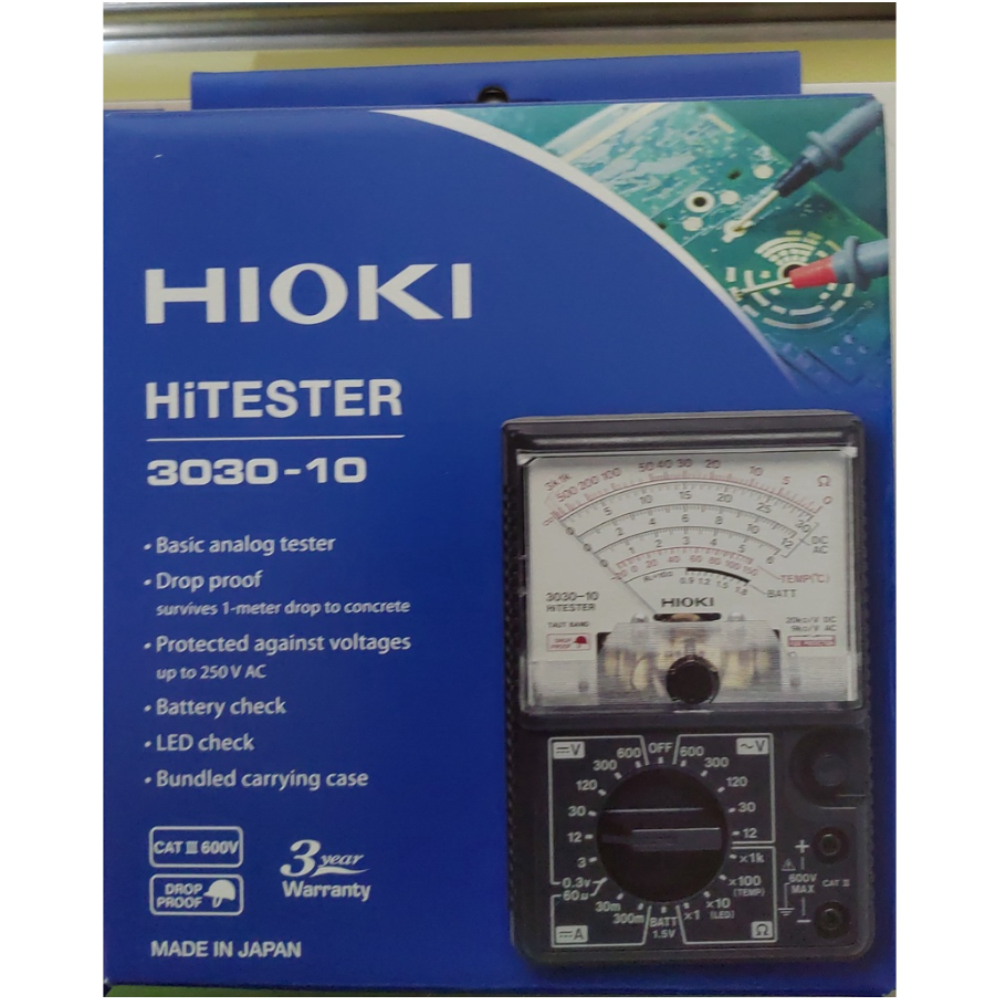 【雙子星五金】日本 HIOKI 3030-10 指針型三用電表 指針電錶 三用電錶 指針型電表 600 V 3030 | 蝦皮購物
